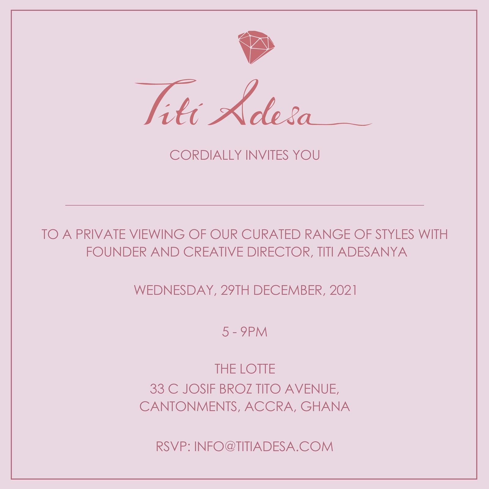 Titi Adesa Shoe Party at the Lotte Accra – The Lotte Accra